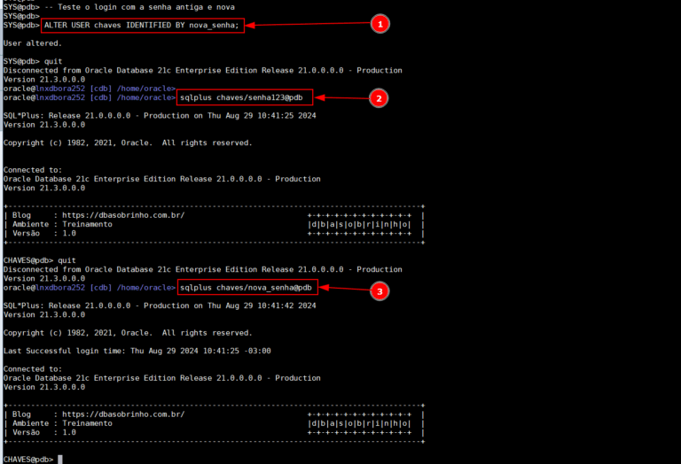 Passwordrollovertime Com Alter User E Alter Profile No Oracle Dba Sobrinho