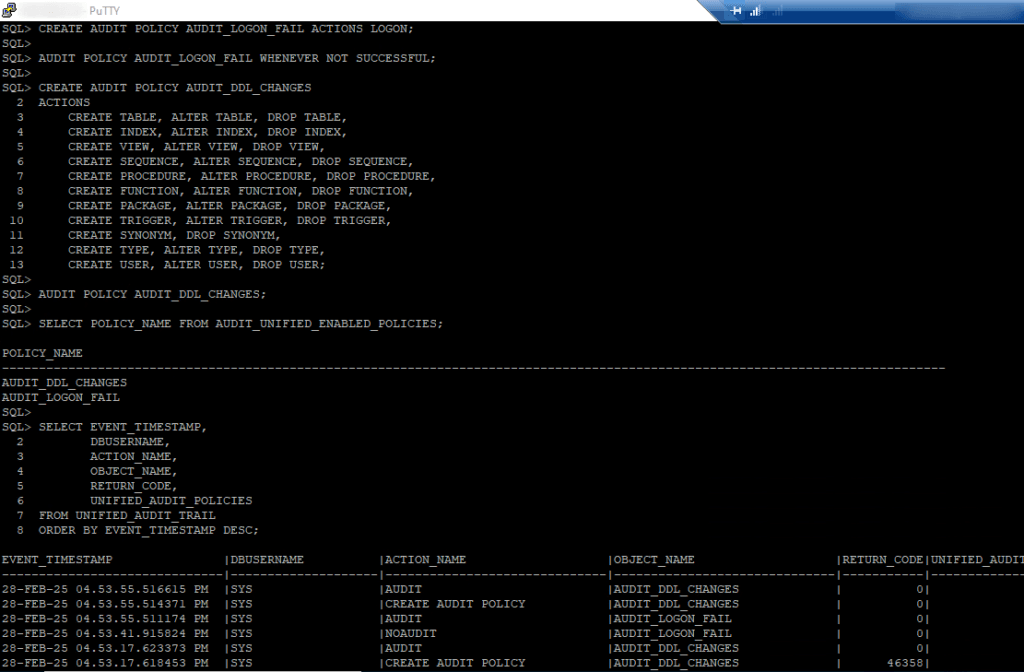 Oracle Unified Auditing: habilitar auditoria de logins malsucedidos e ...