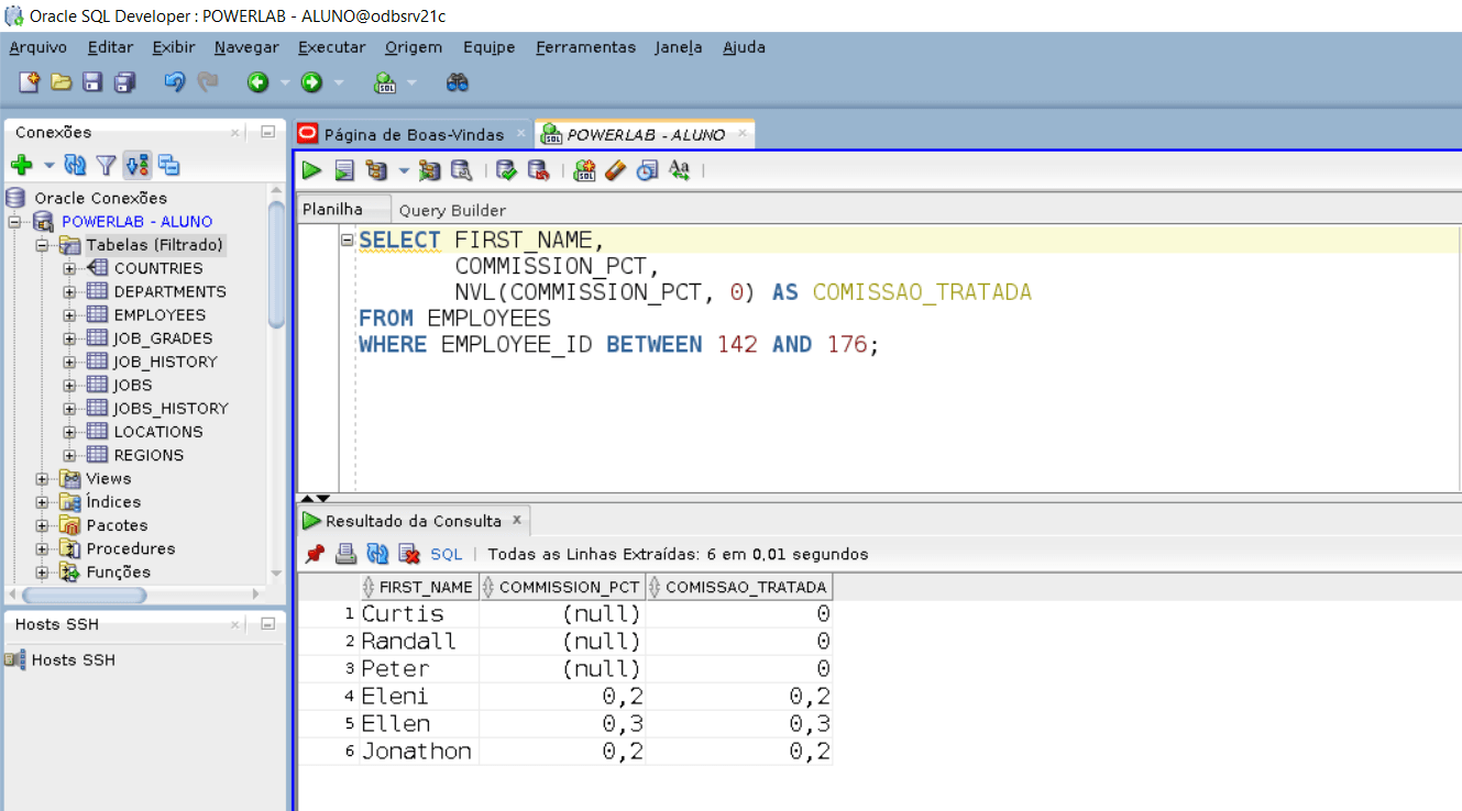NVL, NVL2 e COALESCE no Oracle SQL: diferenças e exemplos